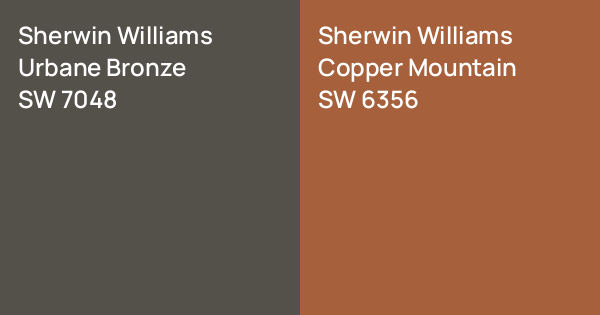 Sherwin Williams Urbane Bronze vs. Sherwin Williams Copper Mountain ...