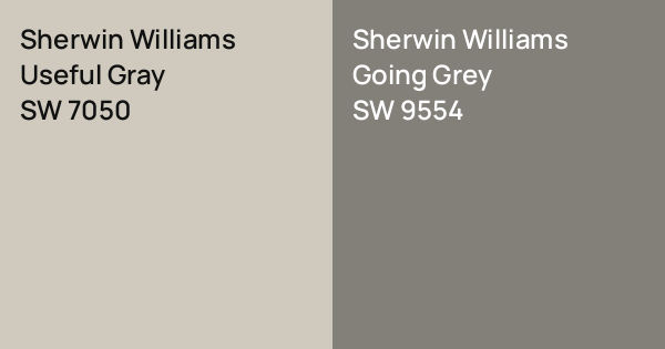 Sherwin Williams Useful Gray vs. Sherwin Williams Going Grey comparison