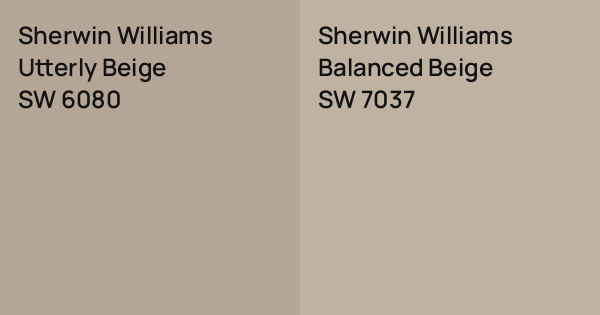 Sherwin Williams Utterly Beige vs. Sherwin Williams Balanced Beige ...