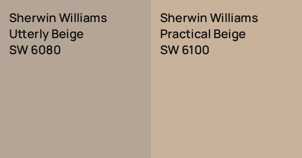 Sherwin Williams Utterly Beige vs. Sherwin Williams Practical Beige ...