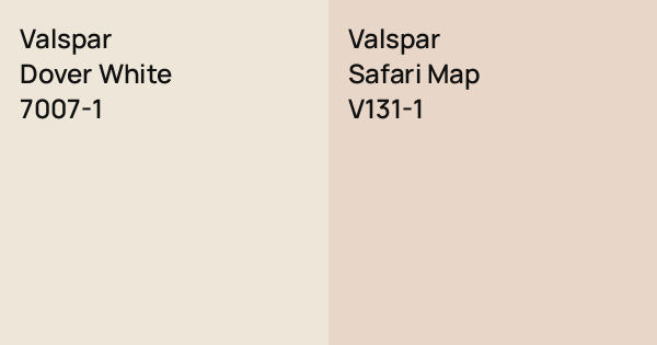 Valspar Dover White vs. Valspar Safari Map comparison