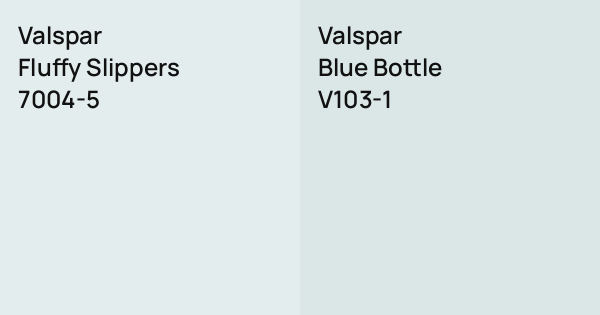 Valspar Fluffy Slippers vs. Valspar Blue Bottle comparison