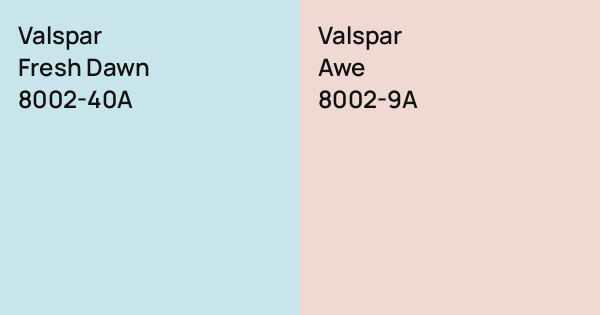 Valspar Fresh Dawn vs. Valspar Awe comparison