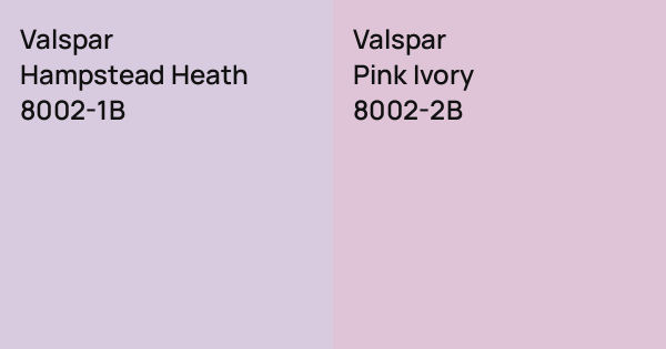 Valspar Hampstead Heath vs. Valspar Pink Ivory comparison