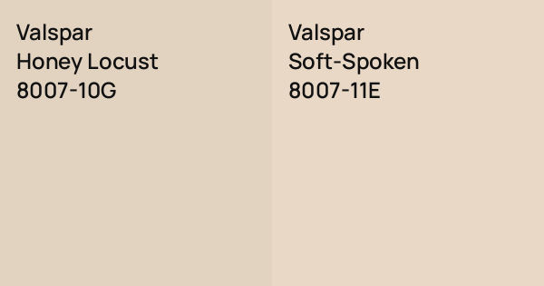 Valspar Honey Locust vs. Valspar Soft-Spoken comparison