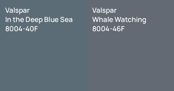 Valspar In the Deep Blue Sea vs. Valspar Whale Watching comparison
