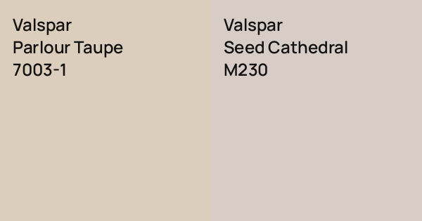 Valspar Parlour Taupe vs. Valspar Seed Cathedral comparison