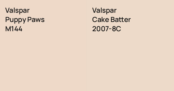 Valspar Puppy Paws vs. Valspar Cake Batter comparison