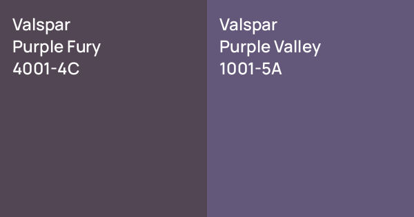 Valspar Purple Fury vs. Valspar Purple Valley comparison