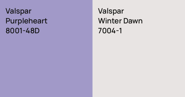 Valspar Purpleheart vs. Valspar Winter Dawn comparison