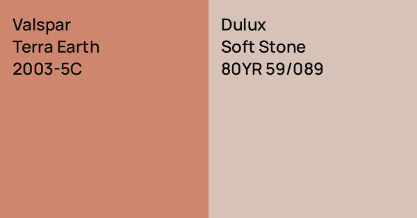 Valspar Terra Earth vs. Dulux Soft Stone comparison