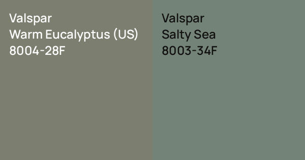 Valspar Warm Eucalyptus (US) vs. Valspar Salty Sea comparison