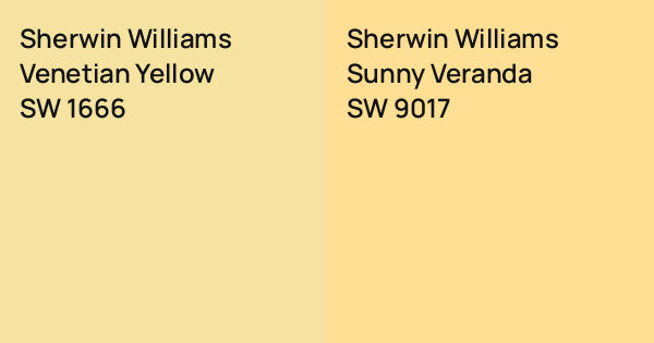 Sherwin Williams Venetian Yellow vs. Sherwin Williams Sunny Veranda ...