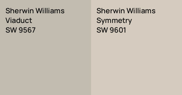 Sherwin Williams Viaduct vs. Sherwin Williams Symmetry comparison