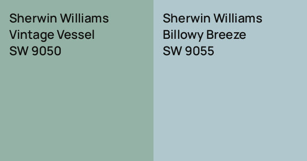 Sherwin Williams Vintage Vessel vs. Sherwin Williams Billowy Breeze ...