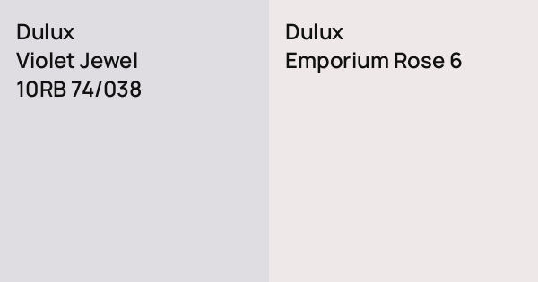 Dulux Violet Jewel vs. Dulux Emporium Rose 6 comparison