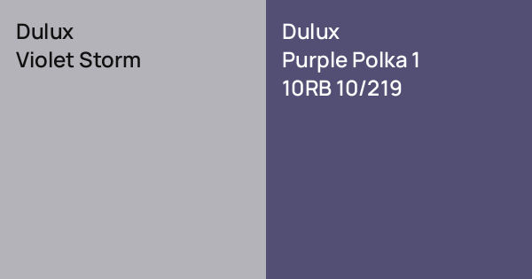 Dulux Violet Storm vs. Dulux Purple Polka 1 comparison