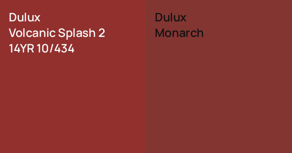 Dulux Volcanic Splash 2 vs. Dulux Monarch comparison