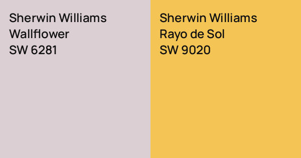 Sherwin Williams Wallflower vs. Sherwin Williams Rayo de Sol comparison