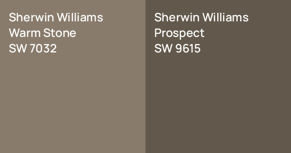 Sherwin Williams Warm Stone vs. Sherwin Williams Prospect comparison