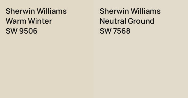 Sherwin Williams Warm Winter vs. Sherwin Williams Neutral Ground comparison
