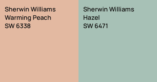 Sherwin Williams Warming Peach vs. Sherwin Williams Hazel comparison