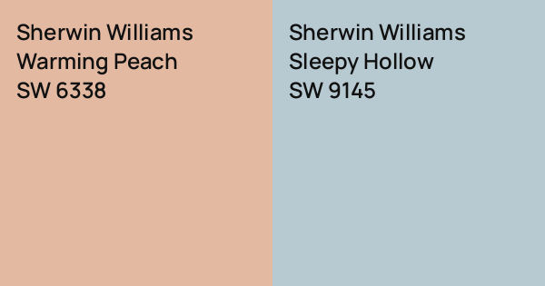 Sherwin Williams Warming Peach vs. Sherwin Williams Sleepy Hollow ...