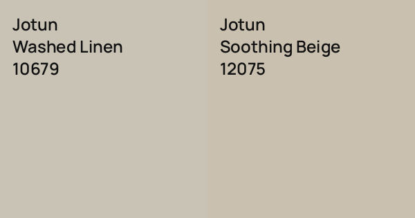 Jotun Washed Linen vs. Jotun Soothing Beige comparison