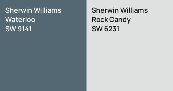 Sherwin Williams Waterloo vs. Sherwin Williams Rock Candy comparison