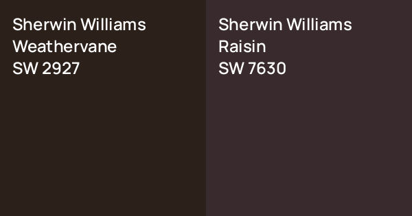 Sherwin Williams Weathervane vs. Sherwin Williams Raisin comparison
