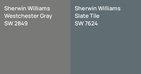 Sherwin Williams Westchester Gray vs. Sherwin Williams Slate Tile ...