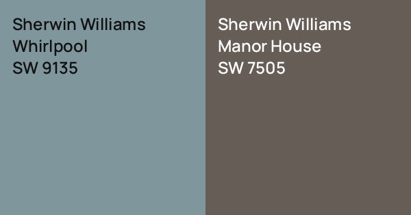 Sherwin Williams Whirlpool vs. Sherwin Williams Manor House comparison