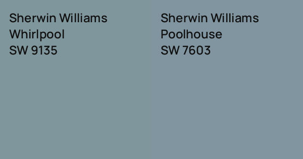 Sherwin Williams Whirlpool vs. Sherwin Williams Poolhouse comparison