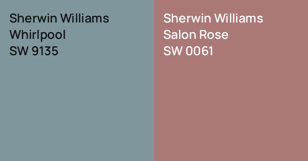 Sherwin Williams Whirlpool vs. Sherwin Williams Salon Rose comparison