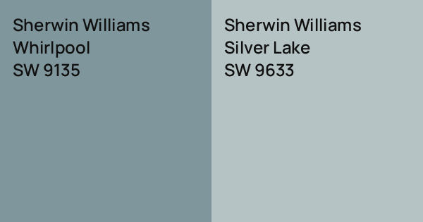Sherwin Williams Whirlpool vs. Sherwin Williams Silver Lake comparison