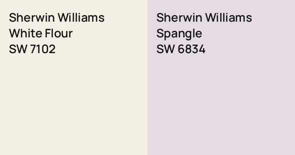 Sherwin Williams White Flour vs. Sherwin Williams Spangle comparison