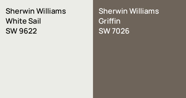 Sherwin Williams White Sail vs. Sherwin Williams Griffin comparison