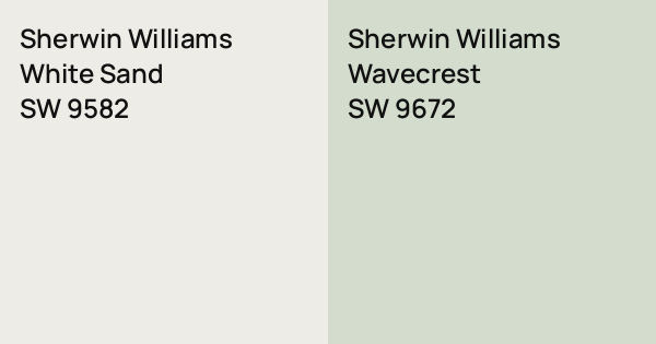Sherwin Williams White Sand vs. Sherwin Williams Wavecrest comparison