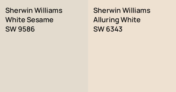 Sherwin Williams White Sesame vs. Sherwin Williams Alluring White ...