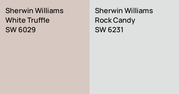 Sherwin Williams White Truffle vs. Sherwin Williams Rock Candy comparison