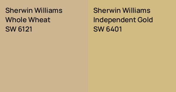 Sherwin Williams Whole Wheat vs. Sherwin Williams Independent Gold ...