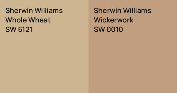 Sherwin Williams Whole Wheat vs. Sherwin Williams Wickerwork comparison