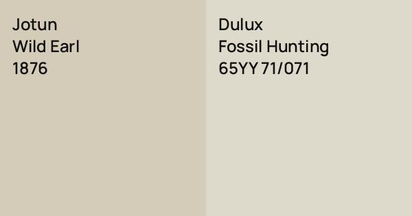 Jotun Wild Earl vs. Dulux Fossil Hunting comparison