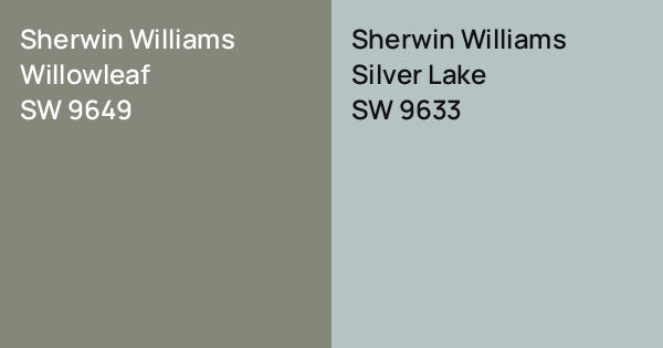 Sherwin Williams Willowleaf vs. Sherwin Williams Silver Lake comparison