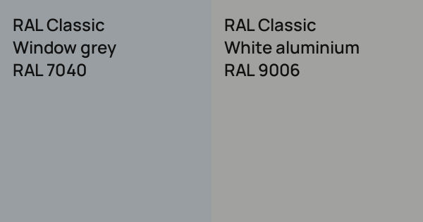 RAL Classic Window grey vs. RAL Classic White aluminium comparison