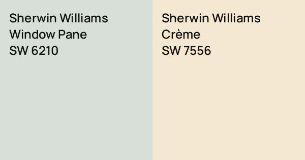 Sherwin Williams Window Pane vs. Sherwin Williams Crème comparison