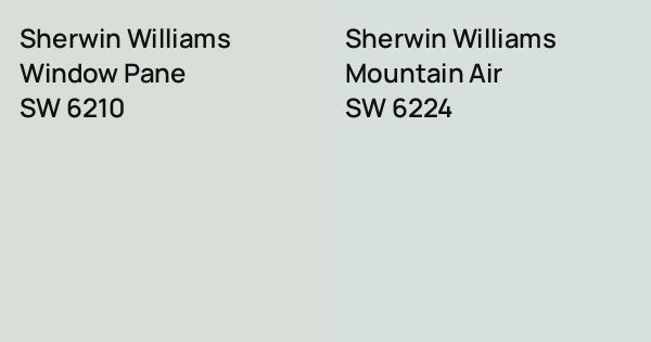 Sherwin Williams Window Pane vs. Sherwin Williams Mountain Air comparison