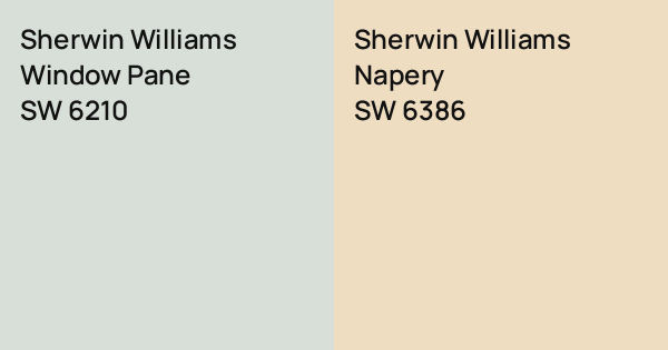 Sherwin Williams Window Pane vs. Sherwin Williams Napery comparison