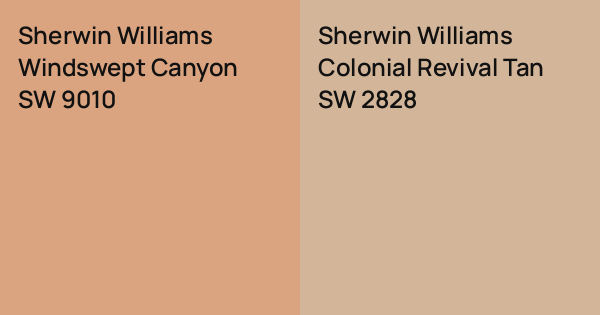 Sherwin Williams Windswept Canyon vs. Sherwin Williams Colonial Revival ...