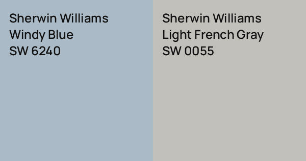Sherwin Williams Windy Blue vs. Sherwin Williams Light French Gray ...